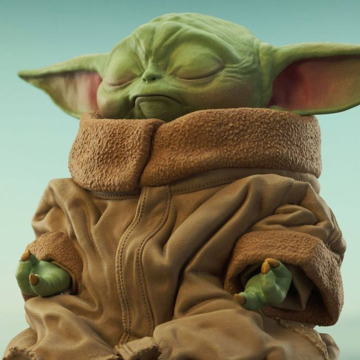 Gentle Giant The Mandalorian - Grogu on Seeing Stone | NerdUP Collctibles