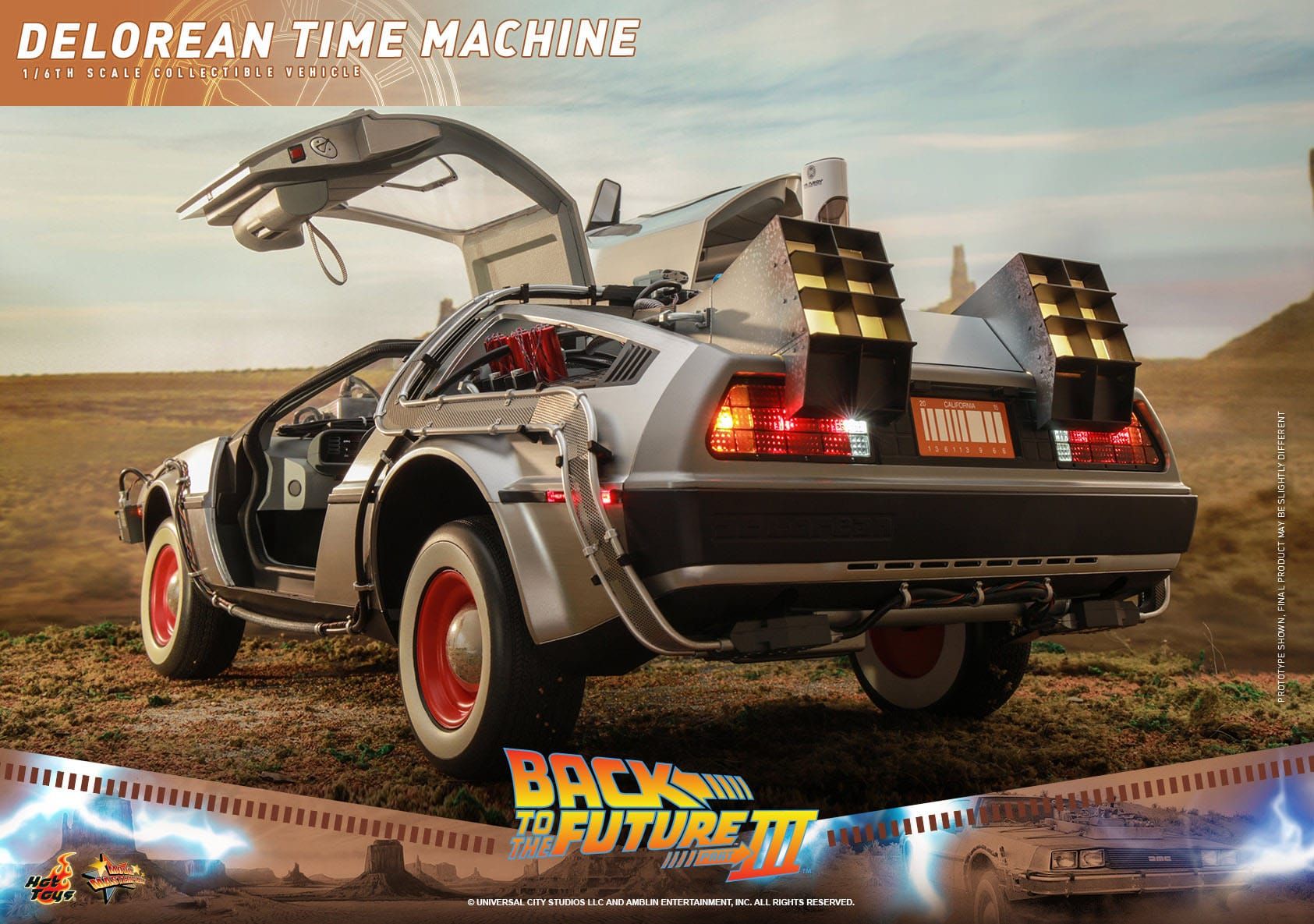 DeLorean Time Machine Sixth Scale Figure - BTTF3 - Hot Toys | NerdUP ...