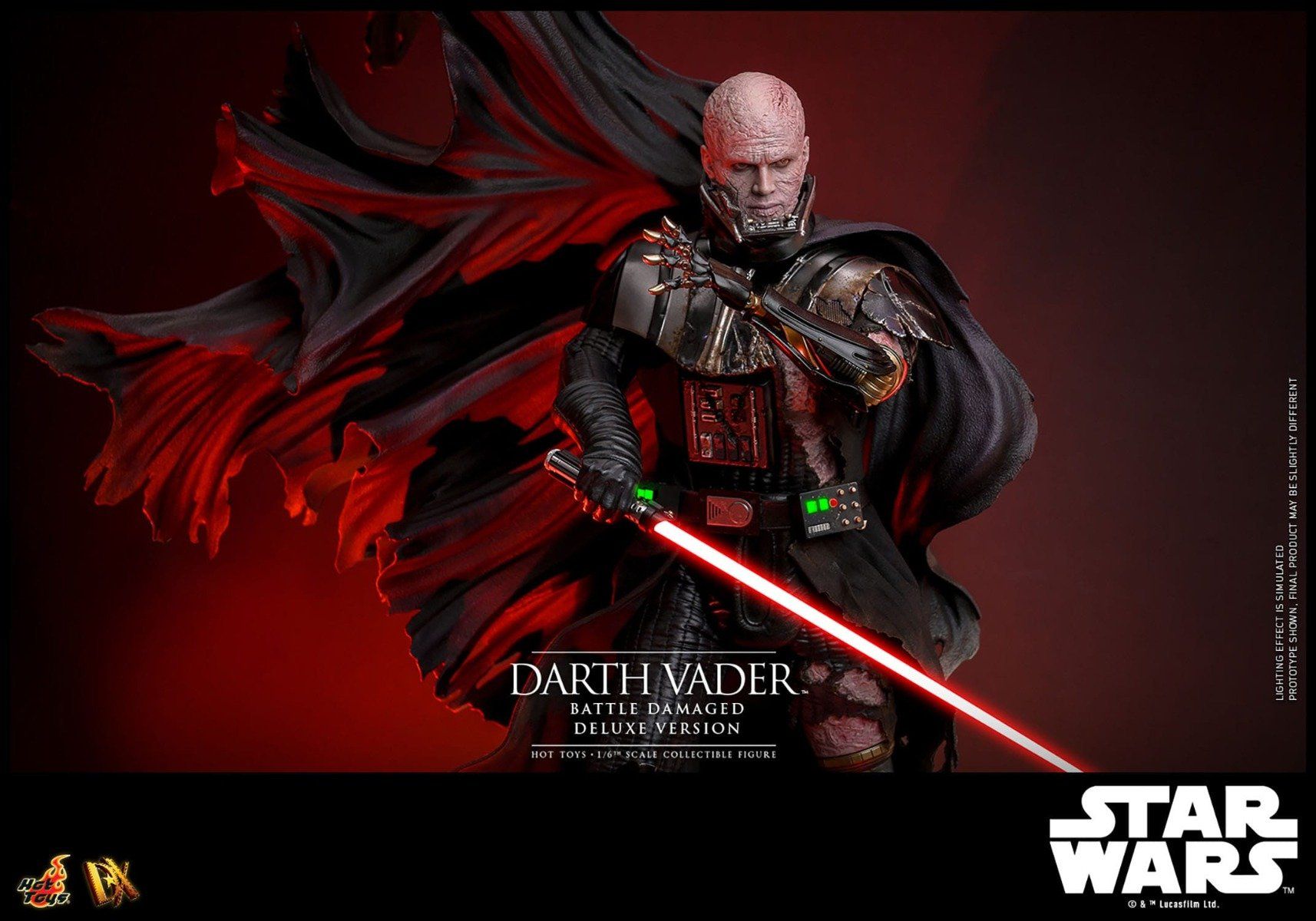Darth Vader (Battle Damaged) 1:6 Scale Deluxe Figure - Hot Toys ...